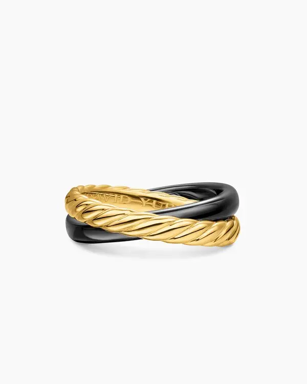 David Yurman Crossover Rotating Ring - Ceramic Black