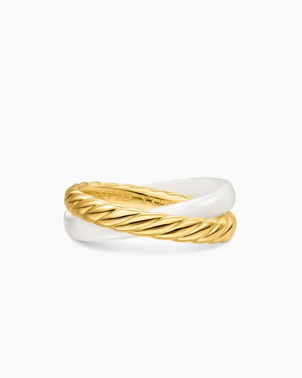 David Yurman Crossover Rotating Ring - Ceramic White