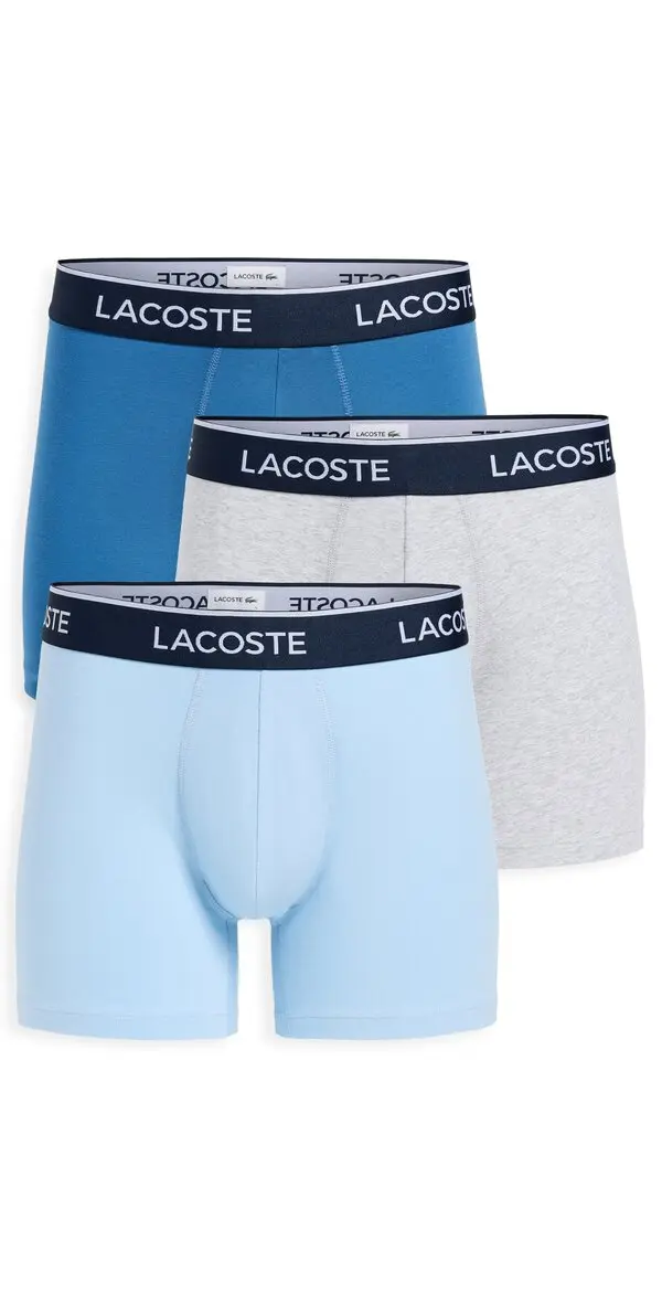 Lacoste Cotton Stretch Jersey Boxer Briefs 3 Pack - Multi