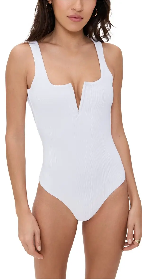 Beach Riot Tropez One-piece Swimsuit - White