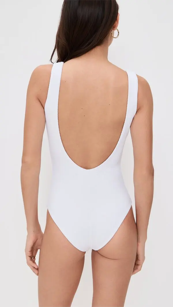 Beach Riot Tropez One-piece Swimsuit - White