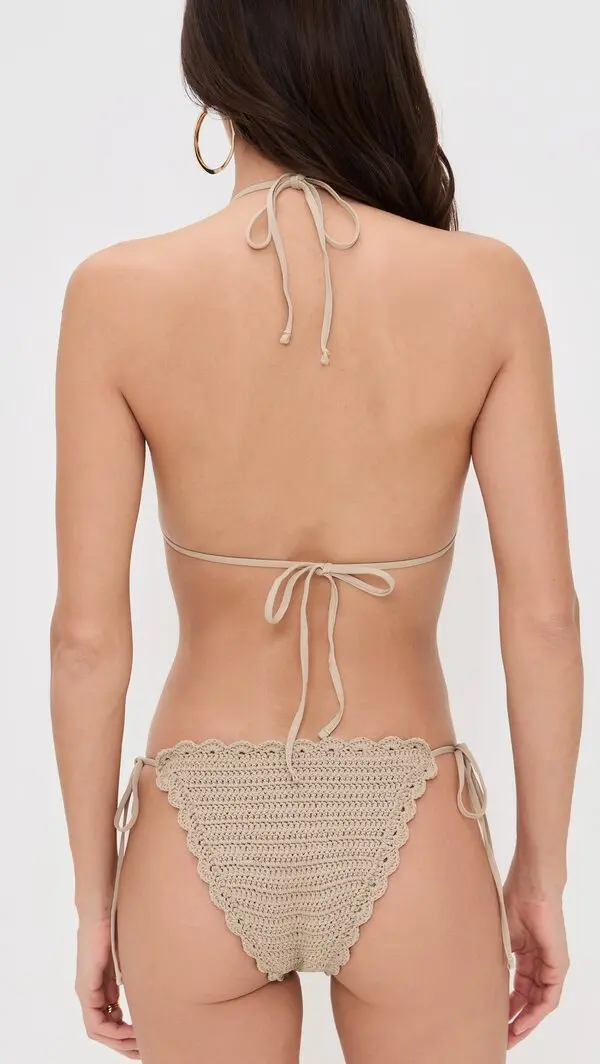 Beach Riot Winona Crochet Bikini Top - Tan