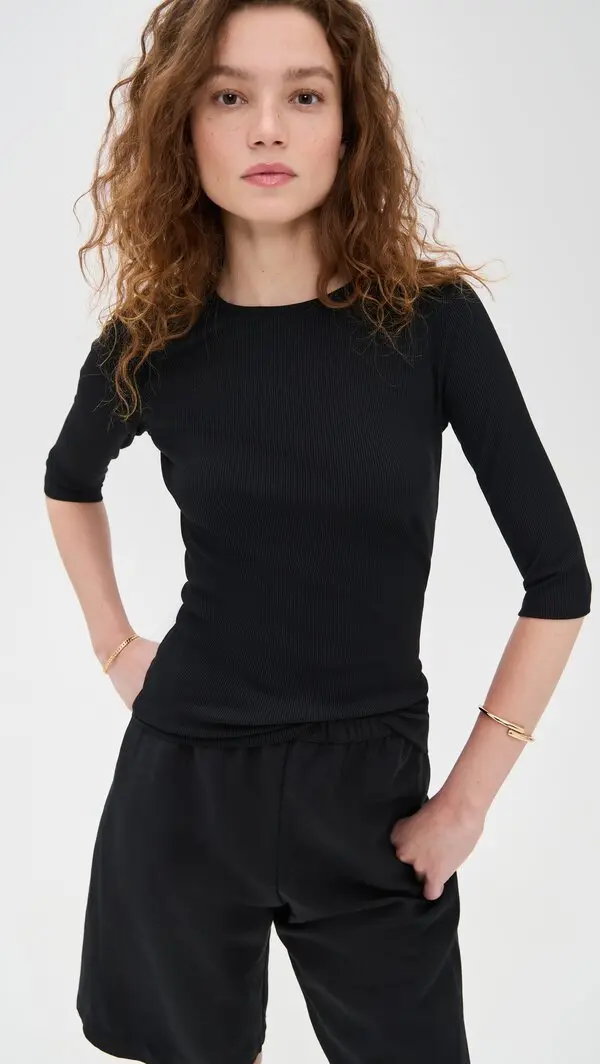 Vince Elbow Sleeve Crew Tee