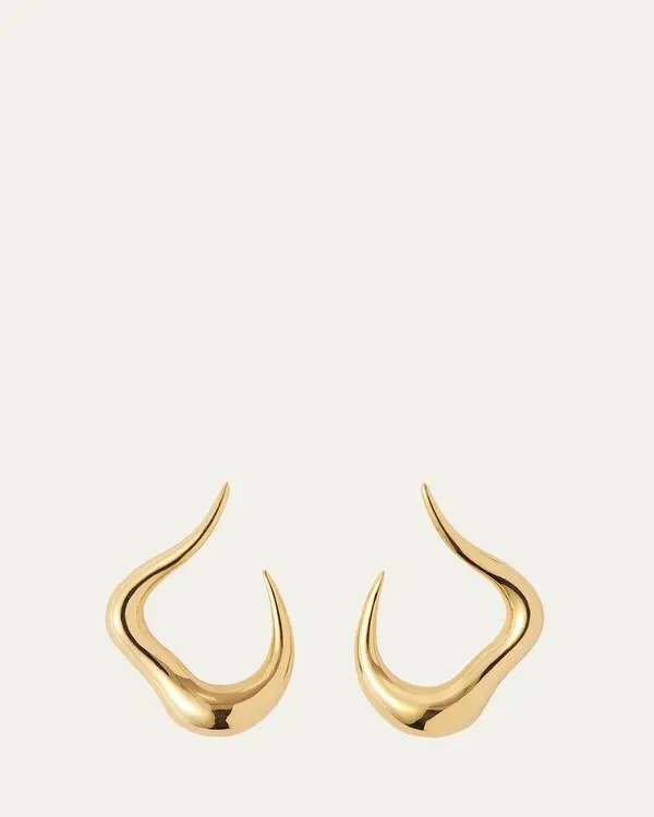 Fernando Jorge 18k Yellow Gold Bold Stream Open Hoop Earrings - Yg