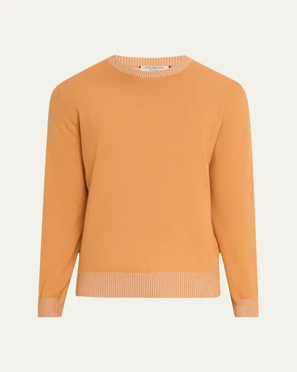 Fioroni Cotton And Cashmere Duvet Vanise Crewneck Sweater