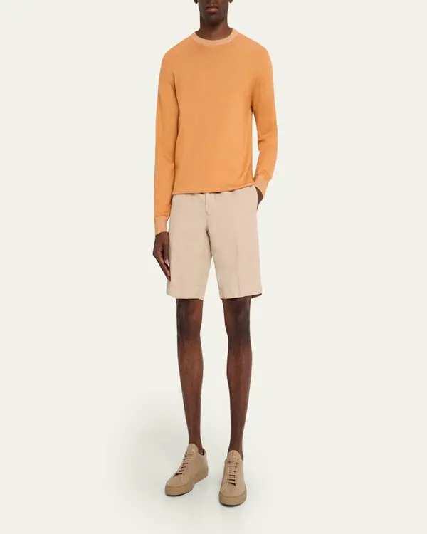 Fioroni Cotton And Cashmere Duvet Vanise Crewneck Sweater