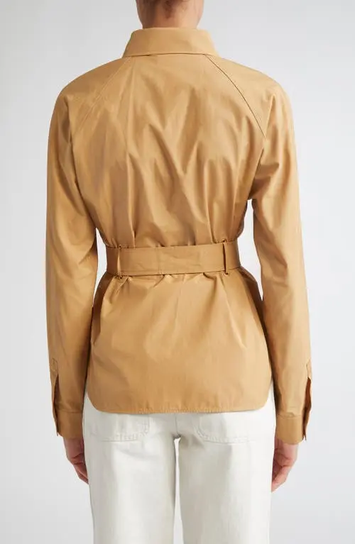 Max Mara Juglas Belted Button-up Shirt - Caramel