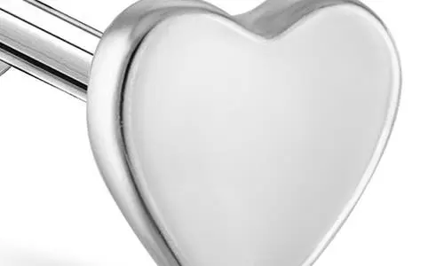 MARIA TASH Heart Stud Earring - 14k White Gold