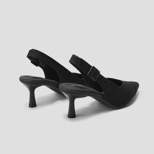 Vivaia Pointed-toe Slingback Sandals - Black