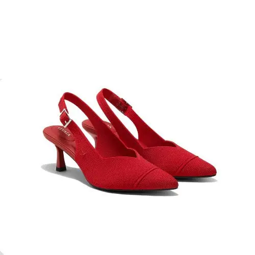 Vivaia Pointed-toe Slingback Sandals - Ruby Red