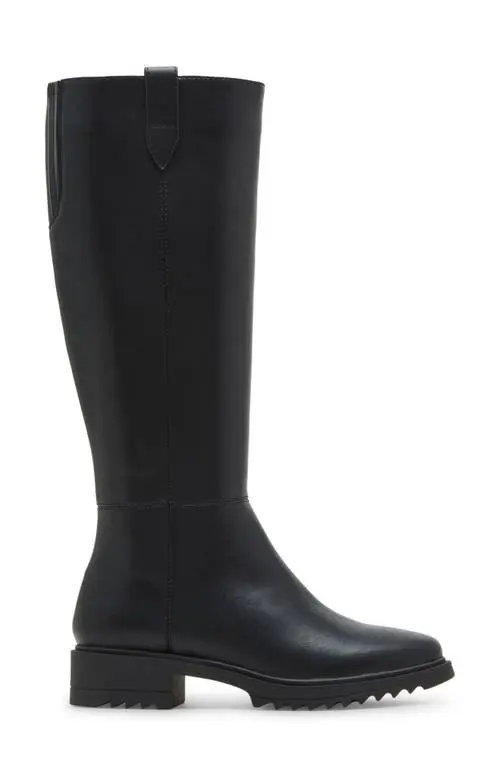 Blondo Colorado Waterproof Knee High Riding Boots - Black Leather