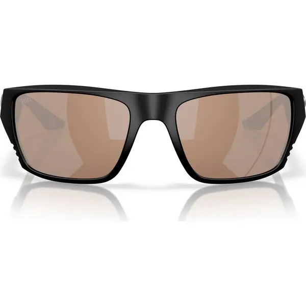 COSTA DEL MAR 59mm Polarized Square Sunglasses - Black/ Copper Silver