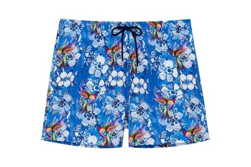HOM Colibris Beach Boxer - Blue Print