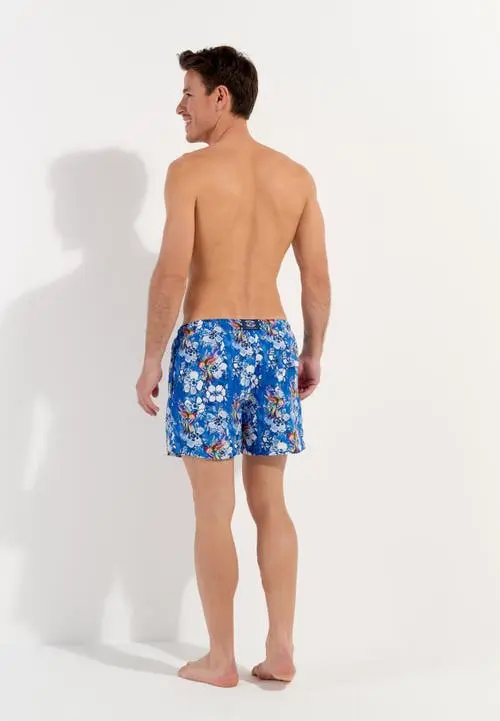 HOM Colibris Beach Boxer - Blue Print