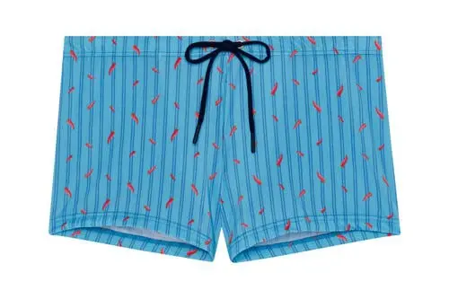 HOM Espelette Swim Shorts - Turquoise Print