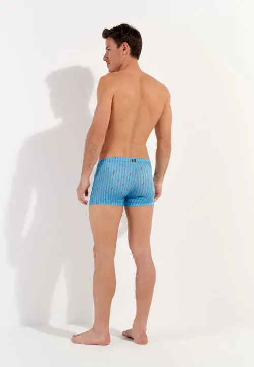 HOM Espelette Swim Shorts - Turquoise Print
