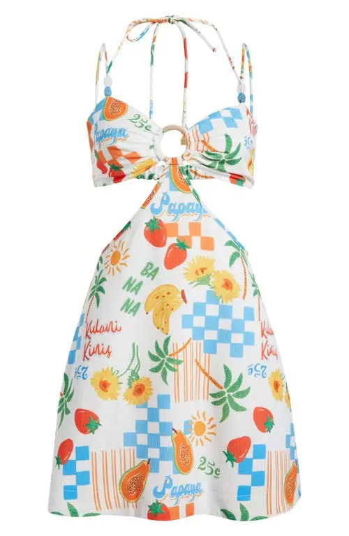 KULANI KINIS Beaded Crinkle Crepe Cover-up Sundress