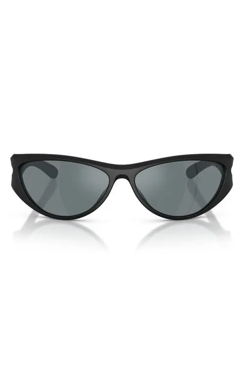 DIESEL® 63mm Oversize Cat Eye Sunglasses - Matte Black/ Black Mirror