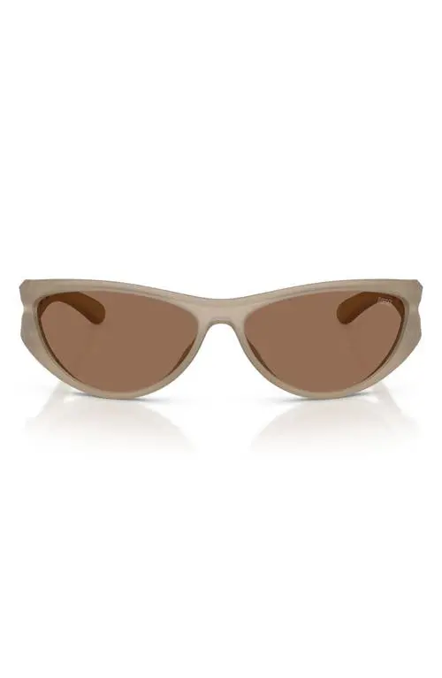 DIESEL® 63mm Oversize Cat Eye Sunglasses - Opal Grey/ Dark Brown