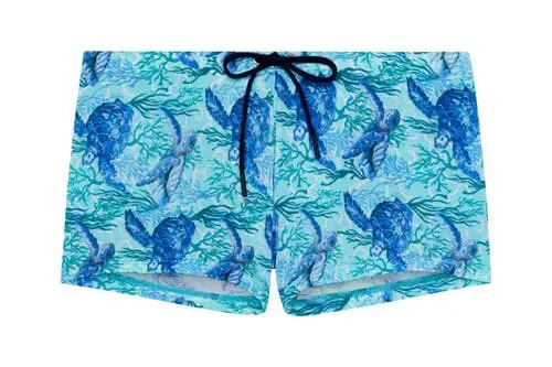 HOM Tartane Swim Shorts - Blue Print