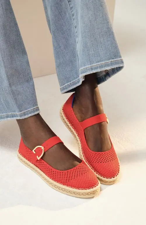 Rothy's Espadrille Mary Jane - Red Hot