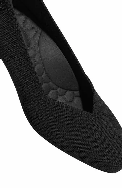 Vivaia Megan Square-toe Chunky Heels - Black