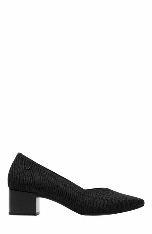 Vivaia Megan Square-toe Chunky Heels - Black