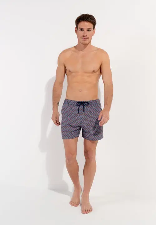 HOM Anglet Beach Boxer - Turquoise Print