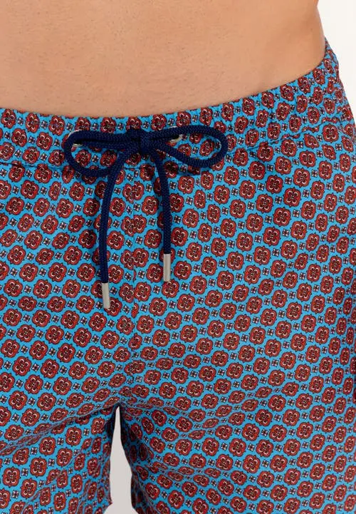 HOM Anglet Beach Boxer - Turquoise Print
