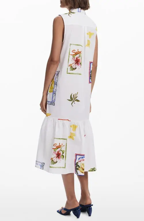 Desigual Mixed Print Cotton Shirt Dress
