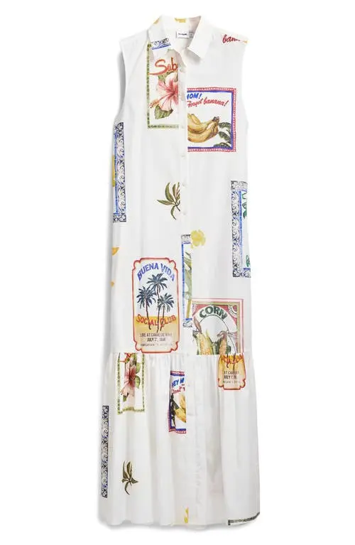 Desigual Mixed Print Cotton Shirt Dress