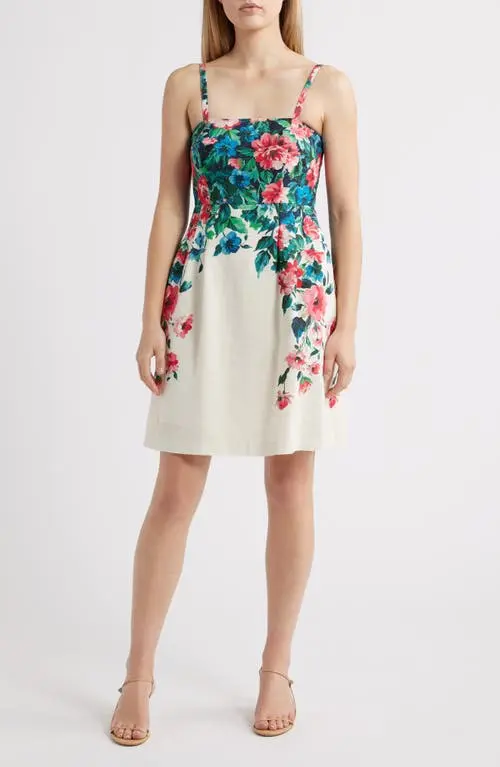 tahari a line dress Red Sleeveless Belted A-Line Dress