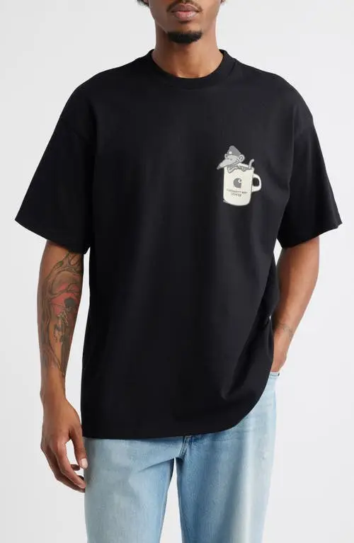 Carhartt Work In Progress Cafe Graphic T-shirt - Black