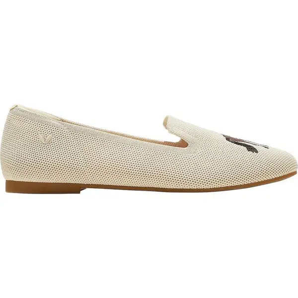 Vivaia Round-toe Embroidered Loafers - Cream Ivory