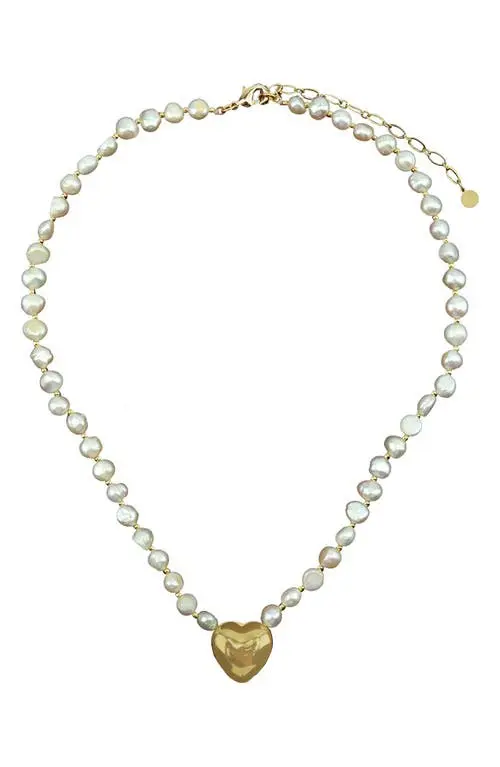 PANACEA Freshwater Pearl Pendant Necklace - White