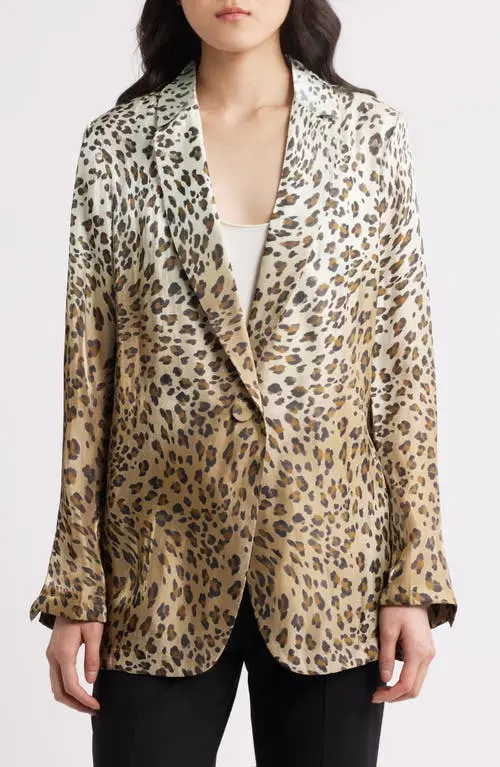Kobi Halperin Ombré Metallic Animal Print Blazer
