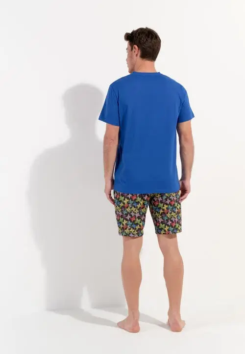 HOM Butterfly Print Short Sleeve Pajama Set