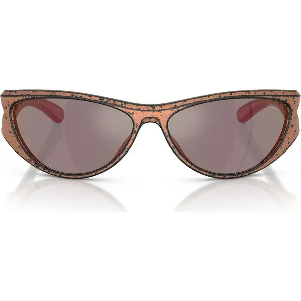 DIESEL® 63mm Oversize Cat Eye Sunglasses - Bronze Barreling Black