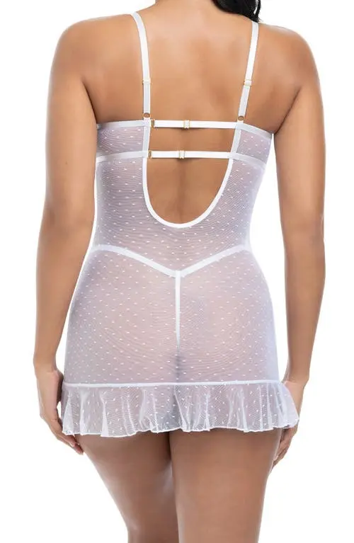 OH LA LA CHERI Portia Open Cup Underwire Chemise & G-string Set