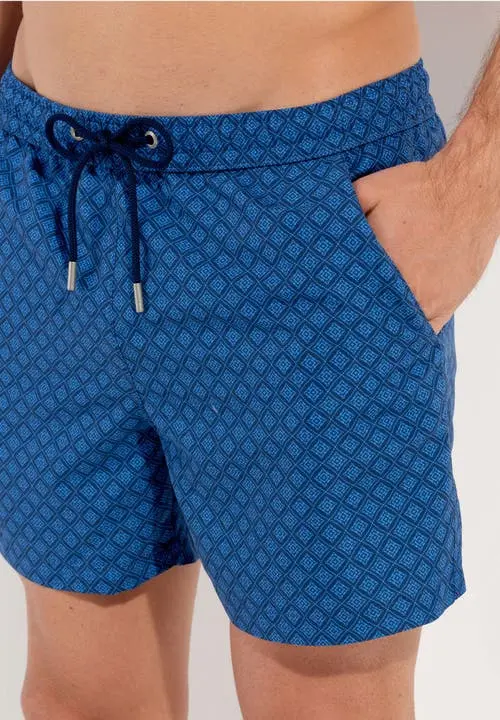 HOM Hendaye Beach Boxer - Blue Print