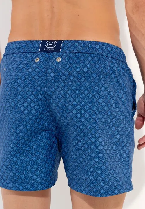 HOM Hendaye Beach Boxer - Blue Print