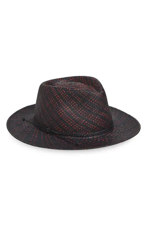 RENÉ MANTILLA, NEW YORK René Mantilla Fedora Hat - Black/ Red