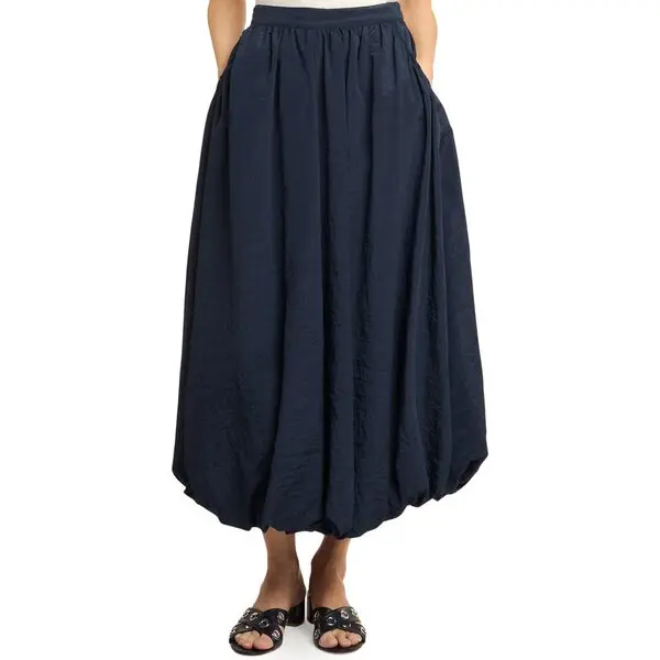 Cinq À Sept Allinae Bubble Hem Maxi Skirt - Navy