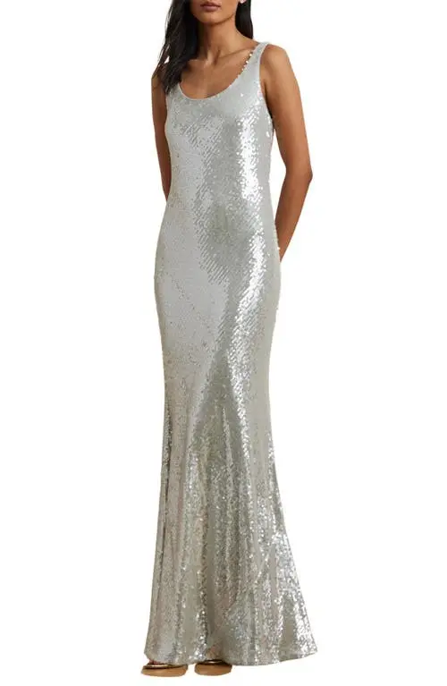 Ralph Lauren Sequin Column Gown