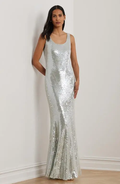 Ralph Lauren Sequin Column Gown