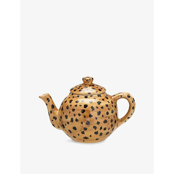 ANNA + NINA Leopard Earthenware Teapot