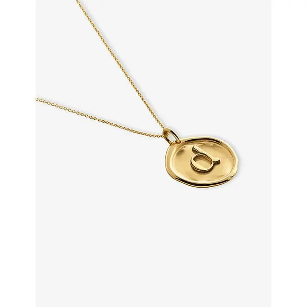 Monica Vinader Initial D Stamp Necklace - Gold