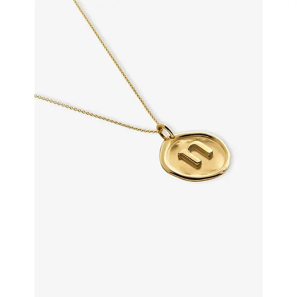 Monica Vinader Initial N Stamp Necklace - Gold