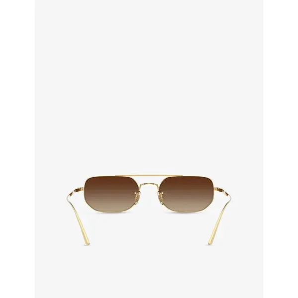 Oliver Spencer Angular-frame Steel Sunglasses