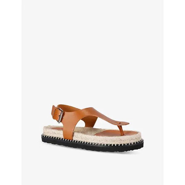 CastaÑer Tokio Leather Thong Sandals - Brown